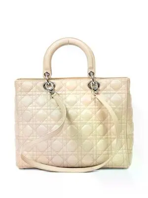 Dior Large Lady Handbag - Neutrals
