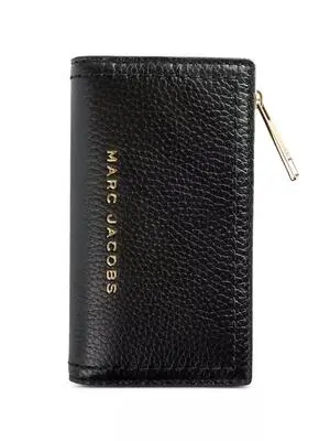 Marc Jacobs Logo-detail Leather Card Holder - Black