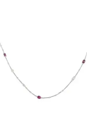 LB EXCLUSIVE Diamond And Ruby Platinum Necklace