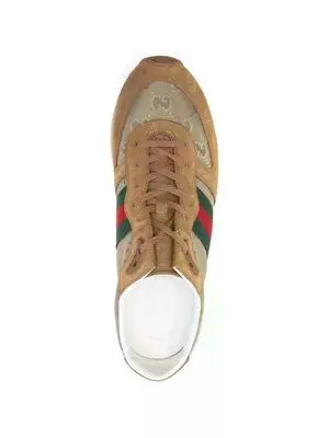 Gucci Nora Panelled Sneakers - Brown