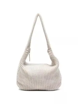 AYA MUSE Ribbed Zip Shoulder Bag