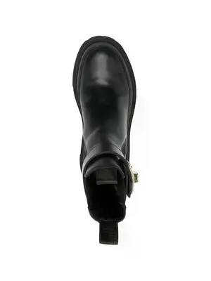 Dolce & Gabbana Logo-strap Chelsea Boots - Black
