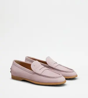 TOD'S Nubuck Loafers With Penny Bar And Rubber Outsole