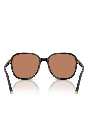 Miu Miu 58mm Polarized Pillow Sunglasses - Black/brown