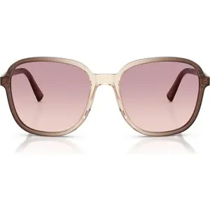 Miu Miu 58mm Polarized Pillow Sunglasses - Brown Gradient/brown/violet