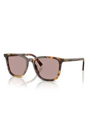 Miu Miu 53mm Square Frame Sunglasses - Honey Havana/light Purple