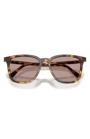 Miu Miu 53mm Square Frame Sunglasses - Honey Havana/light Purple