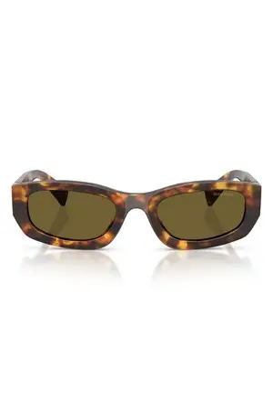 Miu Miu Irregular Sunglasses - Havana Honey/dark Brown