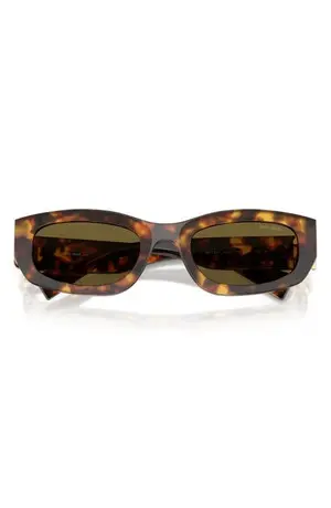 Miu Miu Irregular Sunglasses - Havana Honey/dark Brown