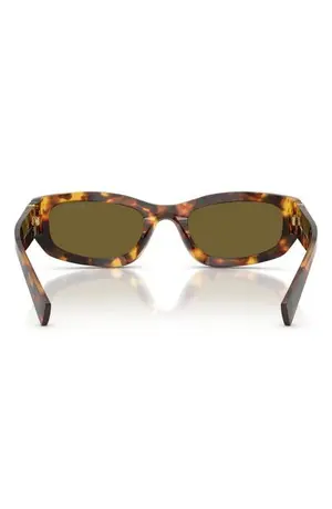 Miu Miu Irregular Sunglasses - Havana Honey/dark Brown