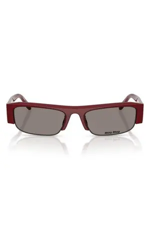 Miu Miu 54mm Rectangular Sunglasses - Burgundy Opal/dark Grey