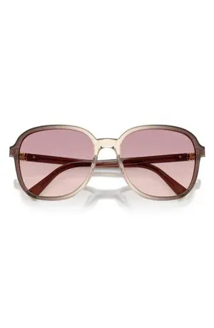 Miu Miu 58mm Polarized Pillow Sunglasses - Brown Gradient/brown/violet