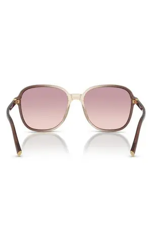 Miu Miu 58mm Polarized Pillow Sunglasses - Brown Gradient/brown/violet