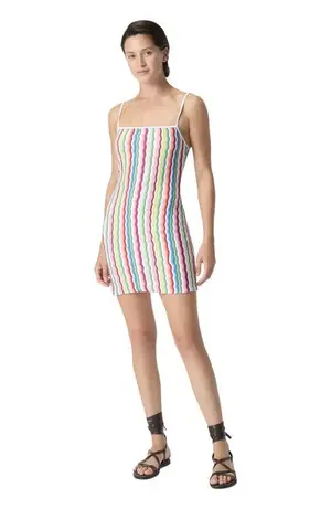 Missoni Mini Cover-up Dress In Terry Cloth With Zigzag Print