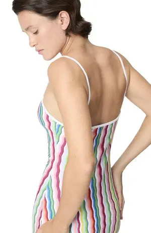 Missoni Mini Cover-up Dress In Terry Cloth With Zigzag Print