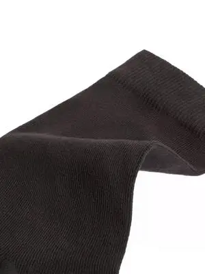Maison Kitsuné Appliqué Ribbed Socks - Brown