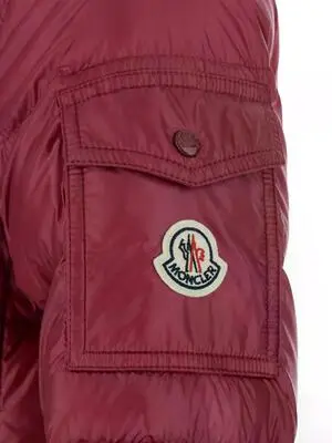 Moncler Hooded Quilted Puffer Jacket - Red