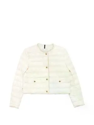 Moncler Bouclé-trim Jacket - Neutrals