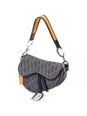 Dior Flight Saddle Logo-pattern Shoulder Bag