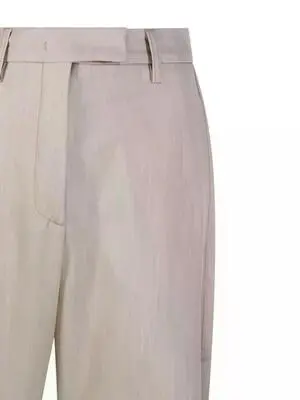 THELATEST Belted Straight Leg Trousers - Neutrals