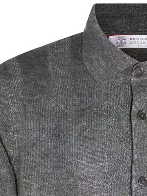 Brunello Cucinelli Button Linen Shirt - Grey