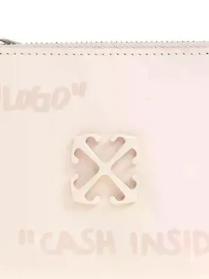 Off-White Jitney Quote Zip Wallet - Pink