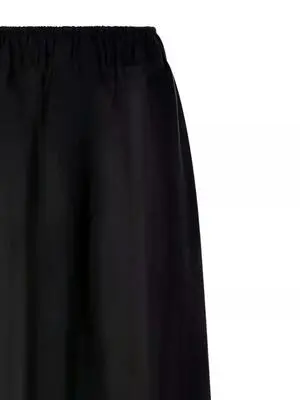 THELATEST Elasticated Wide-leg Trousers - Black