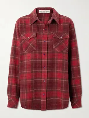 GOD’S TRUE CASHMERE Checked Cashmere Shirt - Red