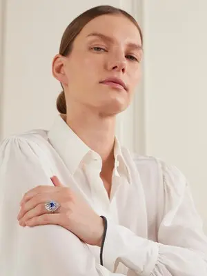 SUZANNE KALAN Ceylon Sapphire And Diamond Ring