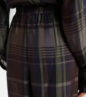 THE FRANKIE SHOP Baxter Checked Wide-leg Pants - Multicoloured