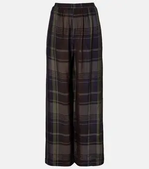 THE FRANKIE SHOP Baxter Checked Wide-leg Pants - Multicoloured