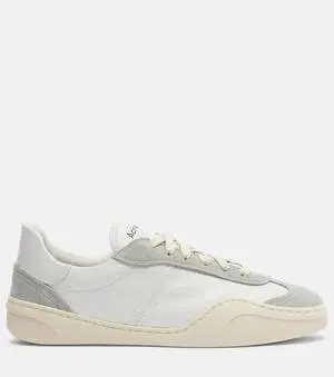 Acne Studios Suede-trimmed Leather Sneakers - White