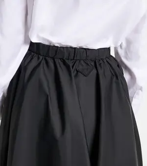 Prada Re-nylon Belted Midi Skirt - Black