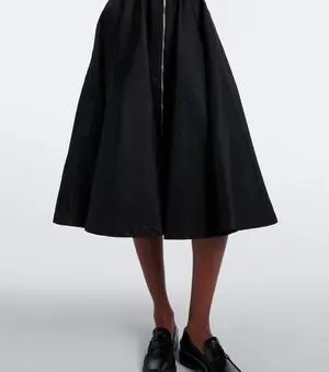 Prada Re-nylon Belted Midi Skirt - Black