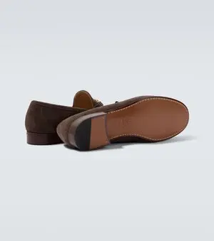 Valentino Garavani Vlogo Suede Loafers - Brown