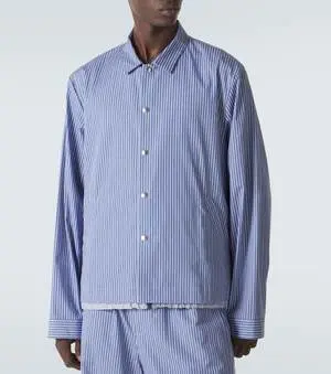 Sacai Striped Cotton Poplin Blouson Jacket