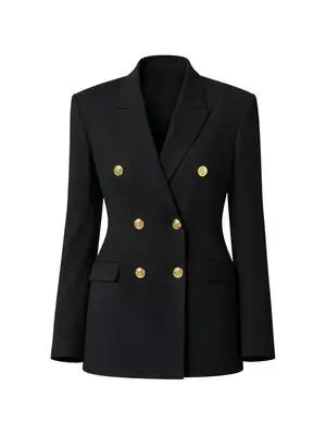 Elisabetta Franchi Double-breasted Blazer With Gold-tone Hardware