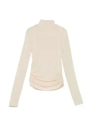 Patrizia Pepe Draped Turtleneck Jersey