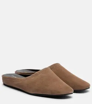 Veronica Beard Narcisa Suede Mules - Brown