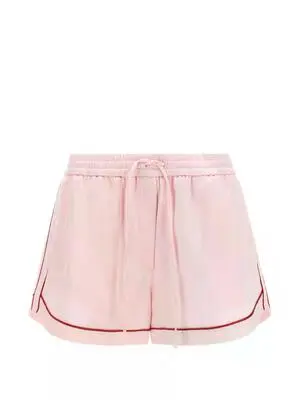 Off-White Drawstring Pyjama Shorts - Pink