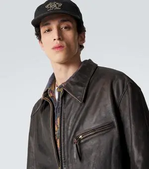 Ralph Lauren Logo Leather-trimmed Twill Baseball Cap