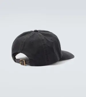 Ralph Lauren Logo Leather-trimmed Twill Baseball Cap