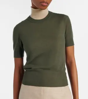 JOSEPH Cashmere Top - Green