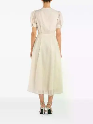 POST MERIDIEM Buttoned Midi Dress - Neutrals