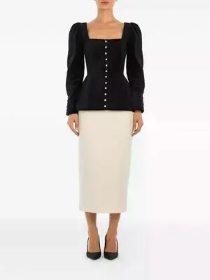 POST MERIDIEM Square-neck Top - Black