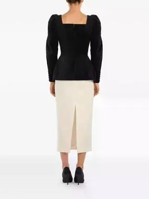 POST MERIDIEM Square-neck Top - Black