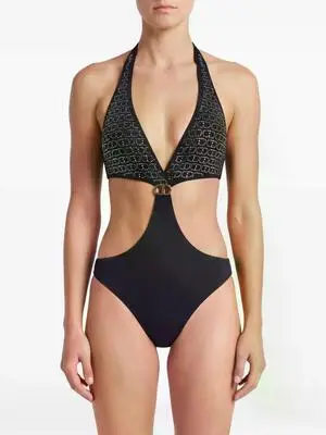 TWINSET Oval Rhinestone Trikini One-piece