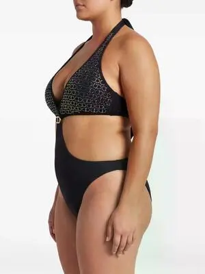 TWINSET Oval Rhinestone Trikini One-piece