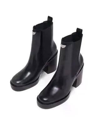 Maje Heeled Leather Chelsea Boots