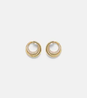 ENGELBERT Infinity Loop Medium 18kt Earrings With Diamonds - Gold